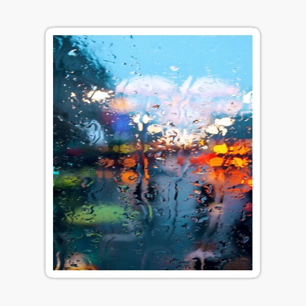 "Colored Rain In Glass Effect High Quality" Sticker by Crucible2020 ...