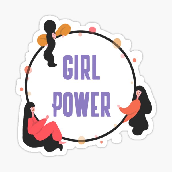 "GIRL POWER" Sticker for Sale by artstheticcoll | Redbubble