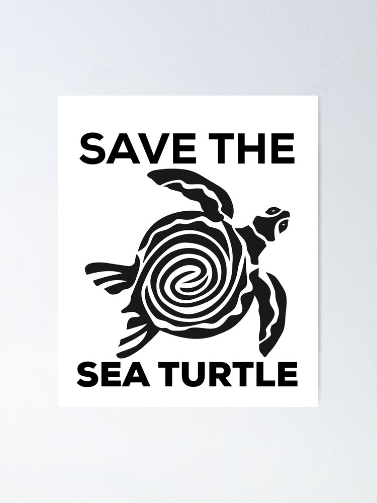 "Save The Sea Turtles Keep The Ocean Plastic Free" Poster by cimibaka25 ...