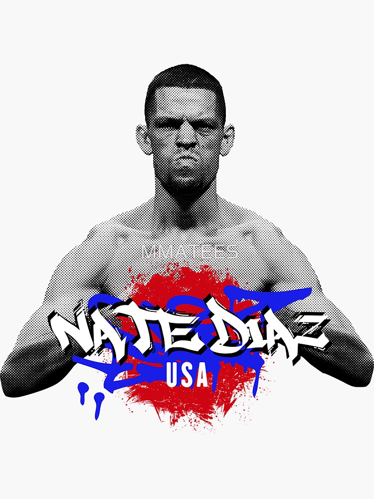 "Nate Diaz" Sticker by MMATEES | Redbubble