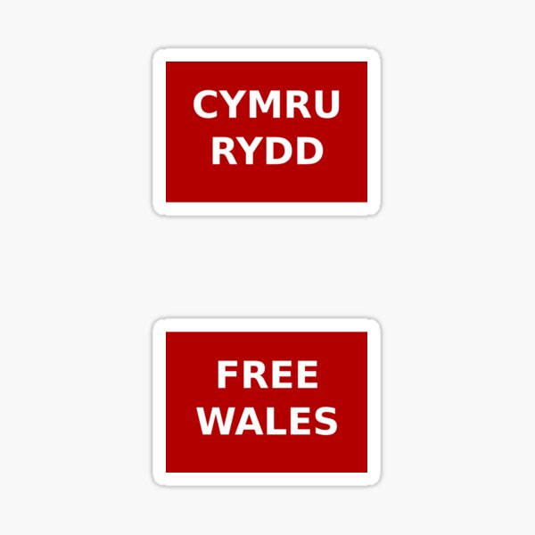 "FREE WALES // CYMRU RYDD" Sticker for Sale by tdyffin | Redbubble