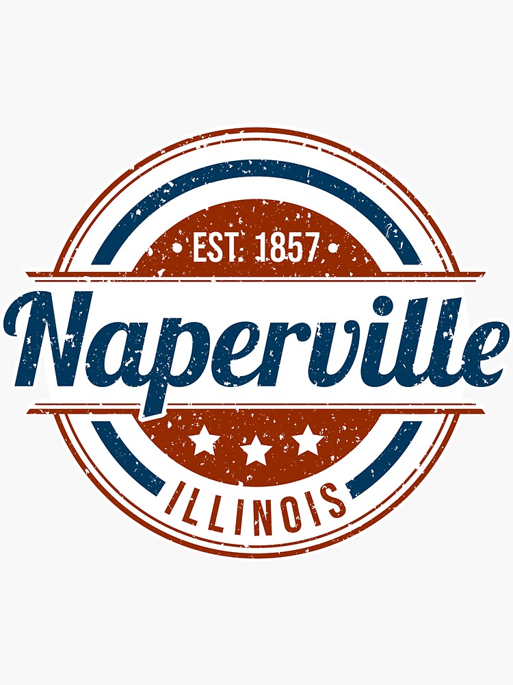 "Naperville Vintage Sticker - Color" Sticker by emilymcyr | Redbubble