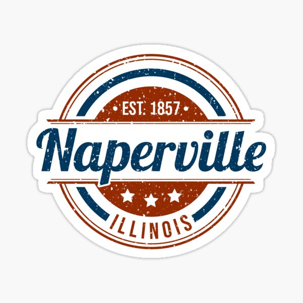 "Naperville Vintage Sticker - Color" Sticker by emilymcyr | Redbubble