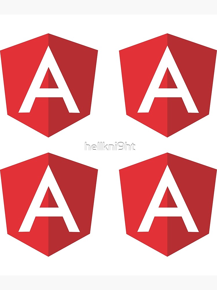 " Angular - The Javascript Framework Logo" Poster for Sale by ...