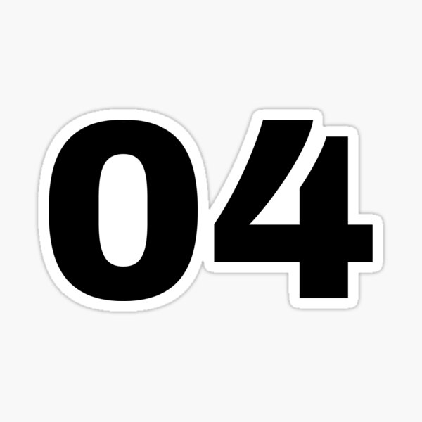 "Number Four" Sticker by Custom-Heraldry | Redbubble