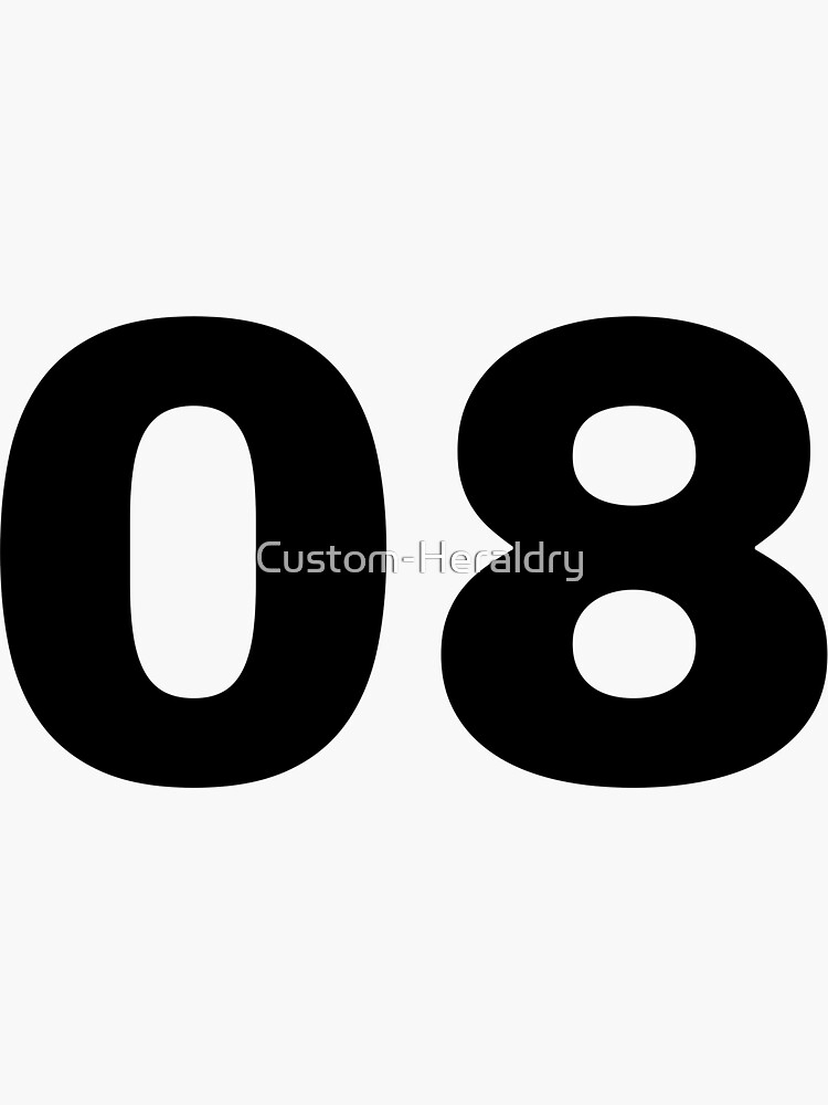 "Number8" Sticker by Custom-Heraldry | Redbubble