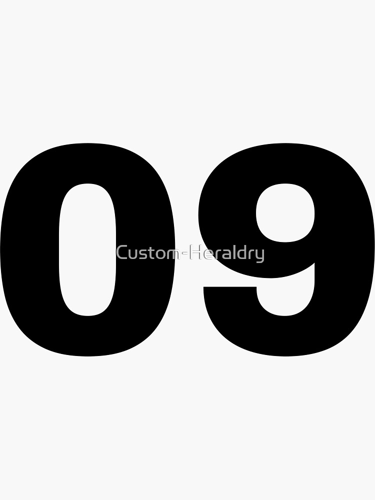 "Number 9" Sticker for Sale by Custom-Heraldry | Redbubble