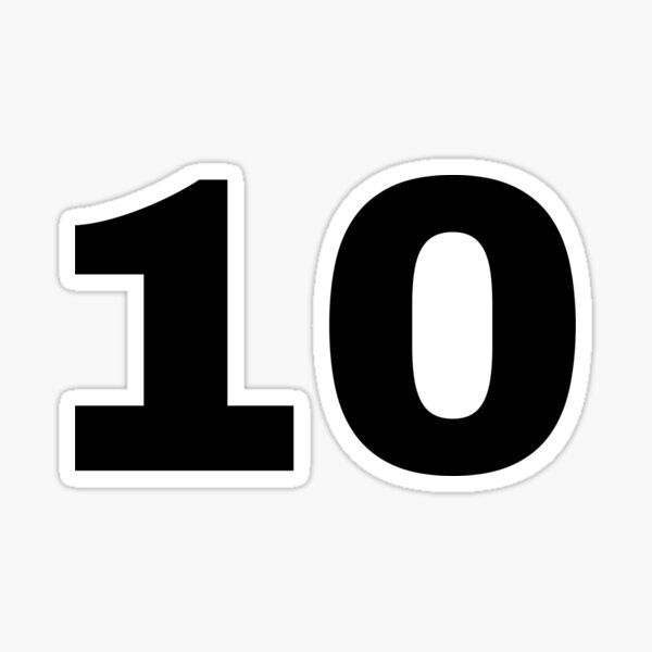 "Number 10" Sticker for Sale by Custom-Heraldry | Redbubble