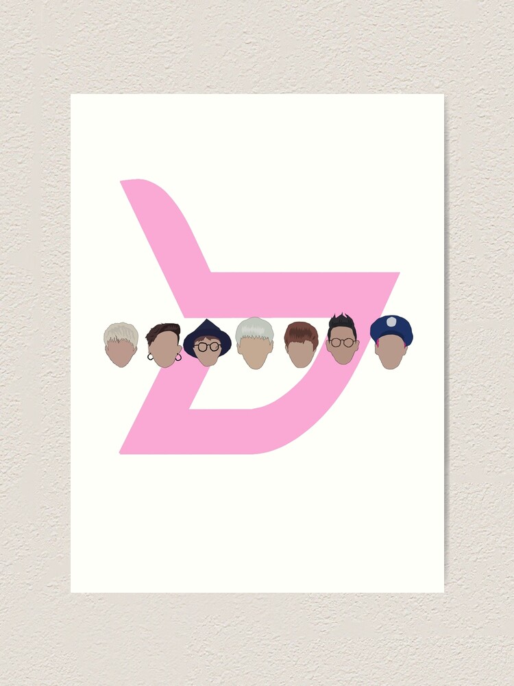 "block b logo heads" Art Print by kpoplace | Redbubble