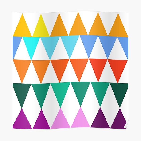 "Triangles of Color " Poster by TinaSalazar | Redbubble