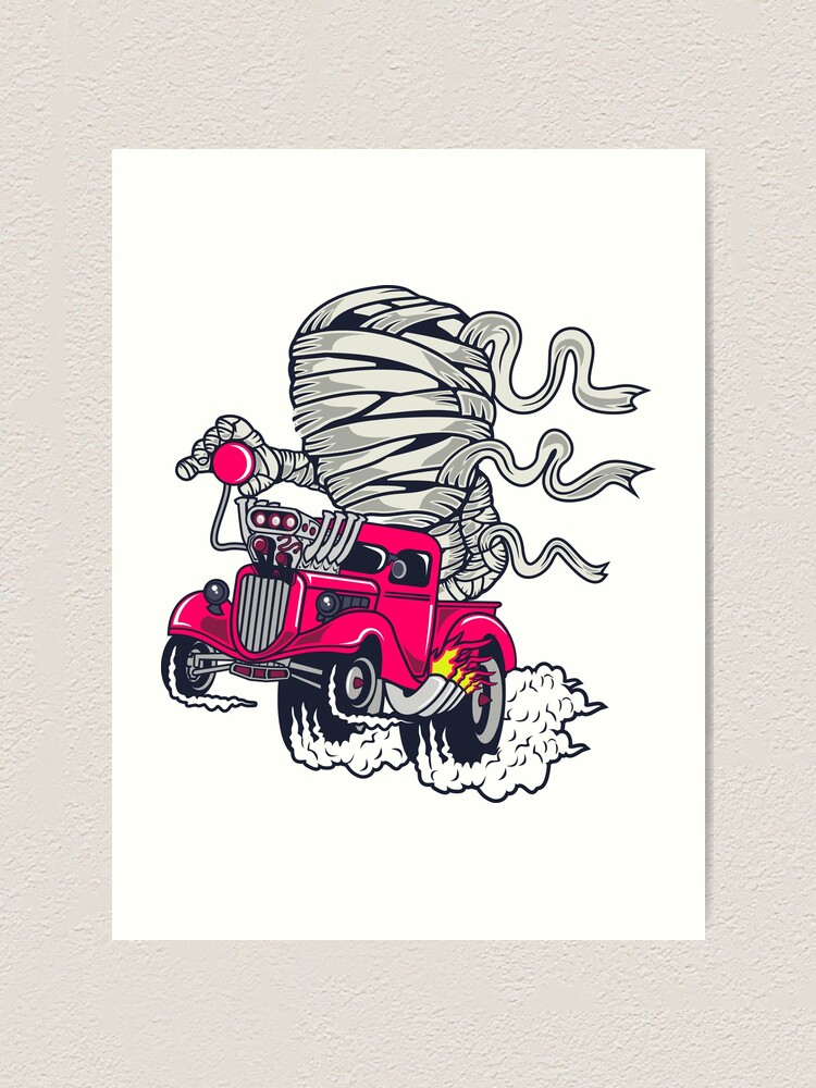 "Mummy Race Jeep Car Racer Cartoon Drawing" Art Print by masum8282 ...