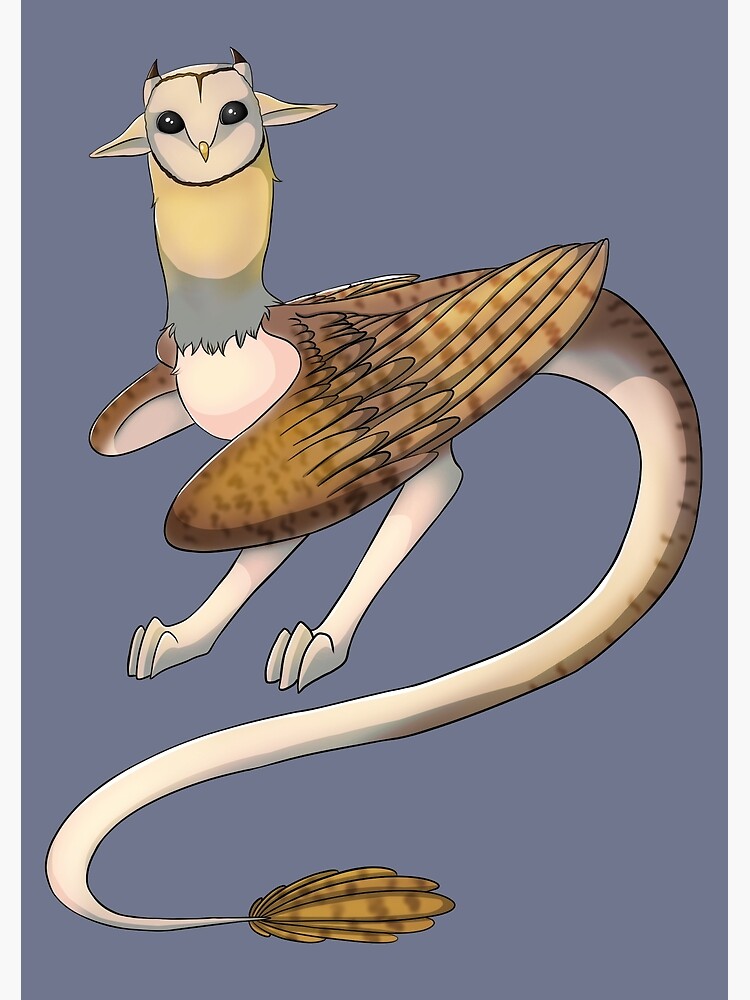 "Barn Owl Dragon" Poster by Blenderbeetle | Redbubble