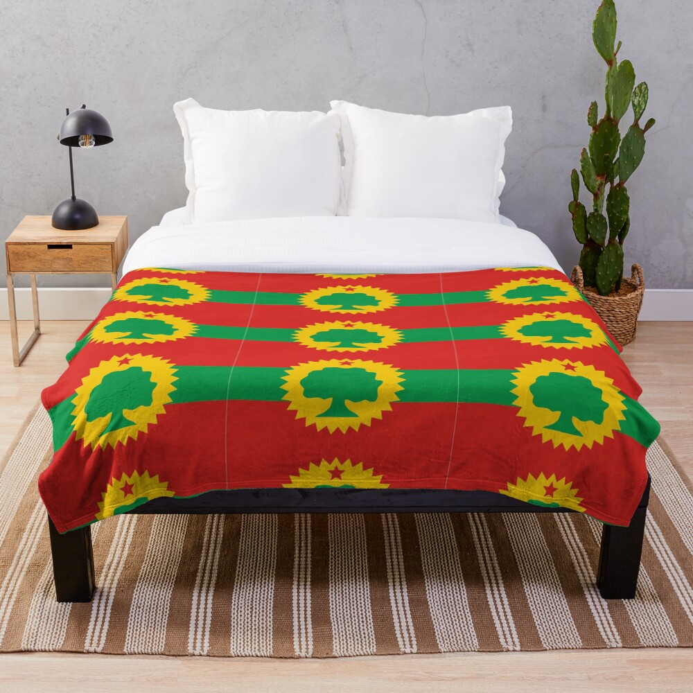Flag Of The Oromo People Oromoo Throw Blanket For Sale By Tonbbo