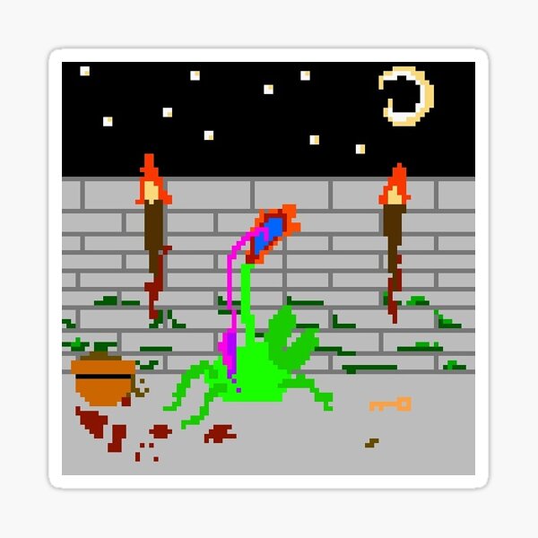 "A triffid attacks! " Sticker for Sale by fromthebigchair | Redbubble