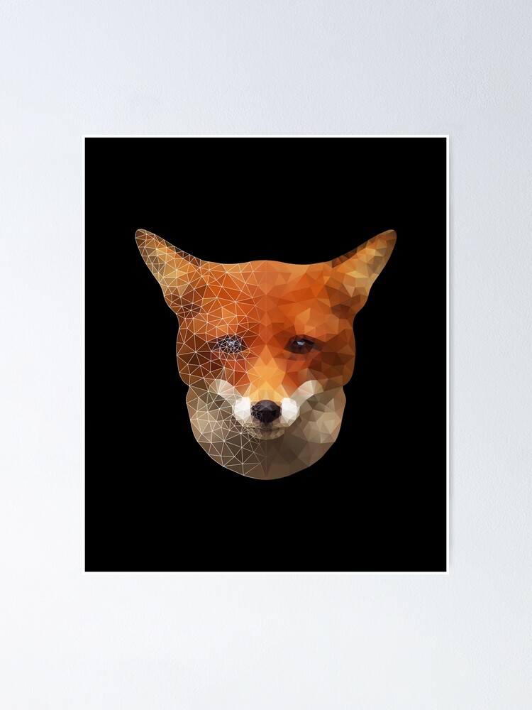"Polygon Triangular Fox Head product" Poster by blive | Redbubble
