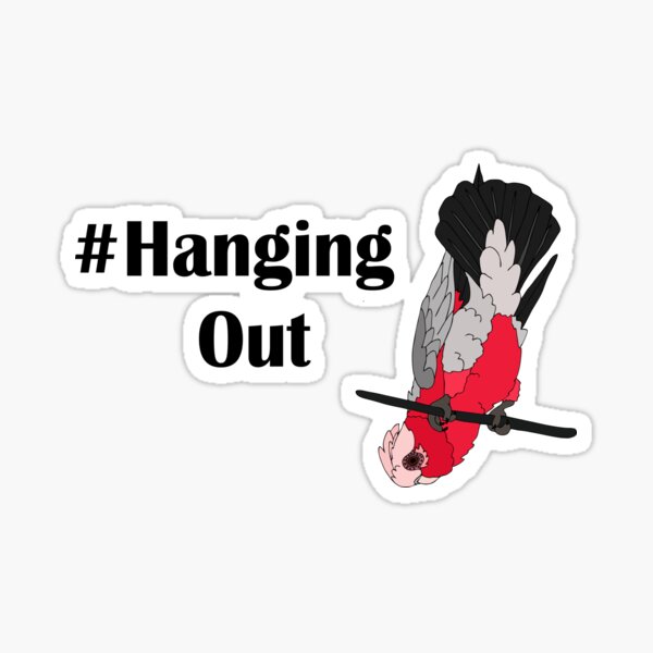 "#Hanging Out" Sticker for Sale by birbistheword | Redbubble