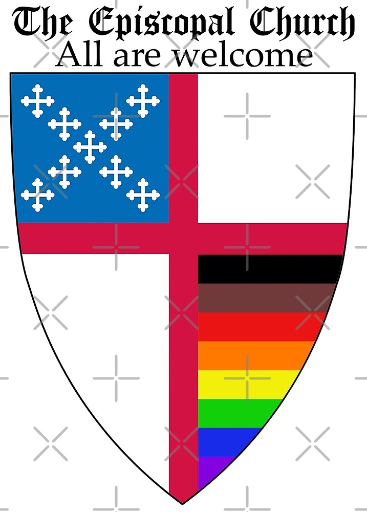 "Episcopal Church Shield with 8 Colours Rainbow Pride 3" by litmusician ...