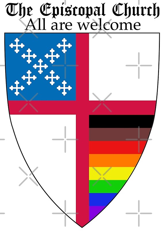 "Episcopal Church Shield with 8 Colours Rainbow Pride 3" by litmusician ...