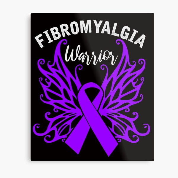 "Fibromyalgia Warrior Butterfly Fibro Awareness Fighter" Metal Print by ...