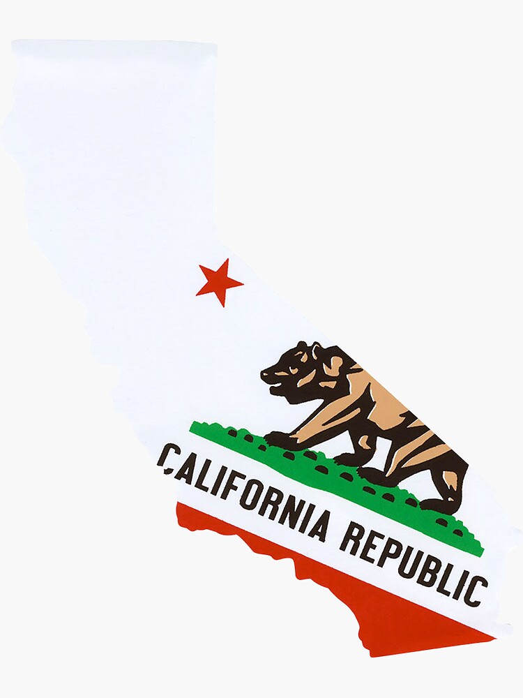 "CALIFORNIA REPUBLIC" Sticker for Sale by cyberpeaches | Redbubble