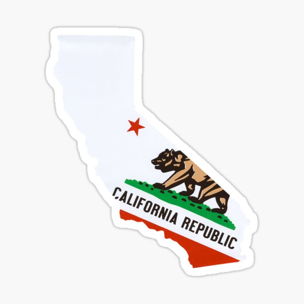 "CALIFORNIA REPUBLIC" Sticker for Sale by cyberpeaches | Redbubble