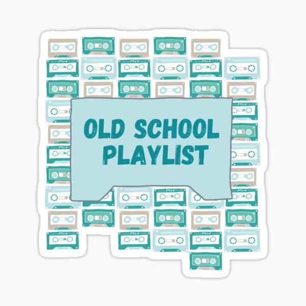 "Cassette Tape Music: Old School Playlist" Sticker for Sale by ...