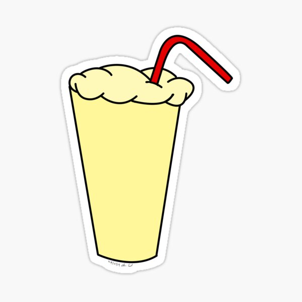 "Banana Milkshake" Sticker for Sale by dominiccivilart | Redbubble