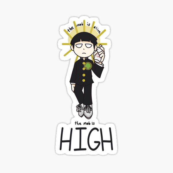 "Holy Mob (psycho 100)" Sticker by SnailFriendship | Redbubble