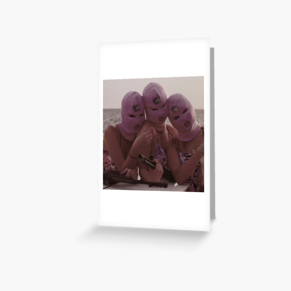 "Spring Breakers Pink Ski Mask Girls - Artwork" Greeting Card by ...