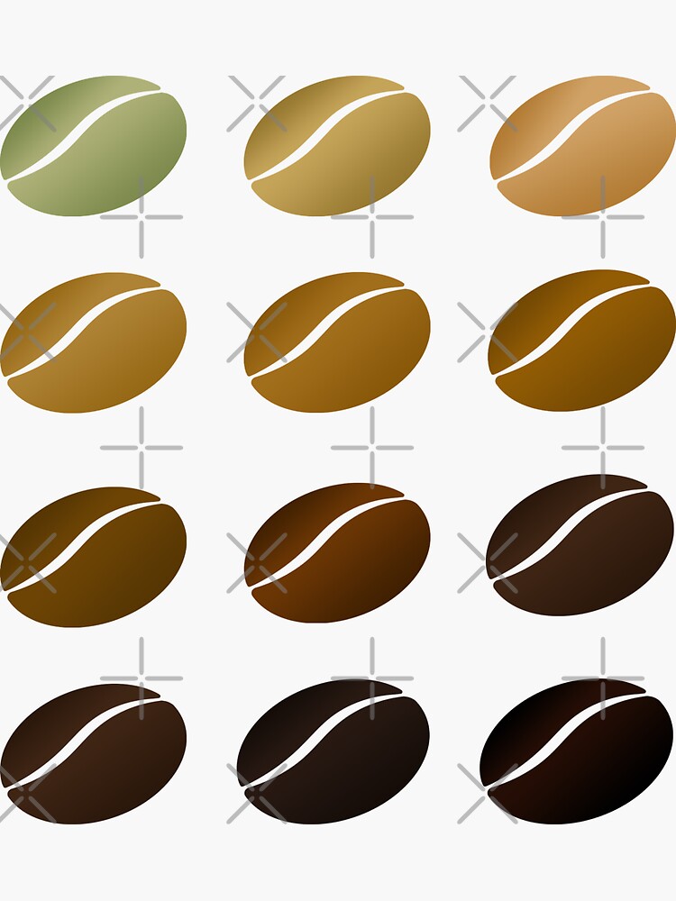 "Coffee Bean Sticker Sheet" Sticker for Sale by ElectricCoffee | Redbubble