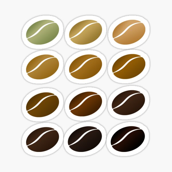 "Coffee Bean Sticker Sheet" Sticker for Sale by ElectricCoffee | Redbubble