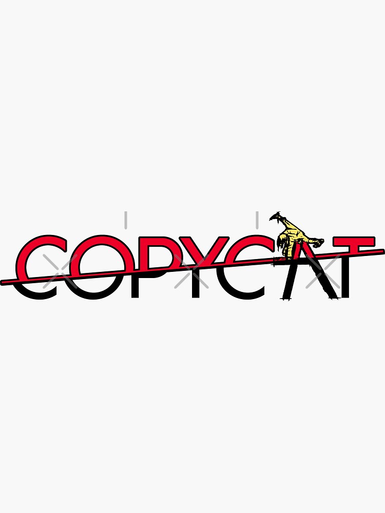 "COPYCAT Red Black White" Sticker for Sale by oliviaossege | Redbubble