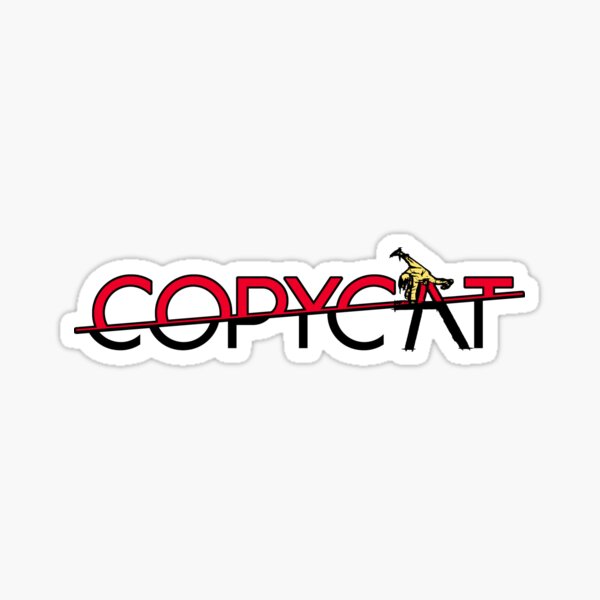 "COPYCAT Red Black White" Sticker for Sale by oliviaossege | Redbubble
