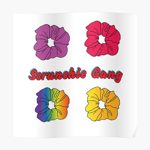 "Scrunchie Gang Sticker Pack" Poster for Sale by lifespeak | Redbubble