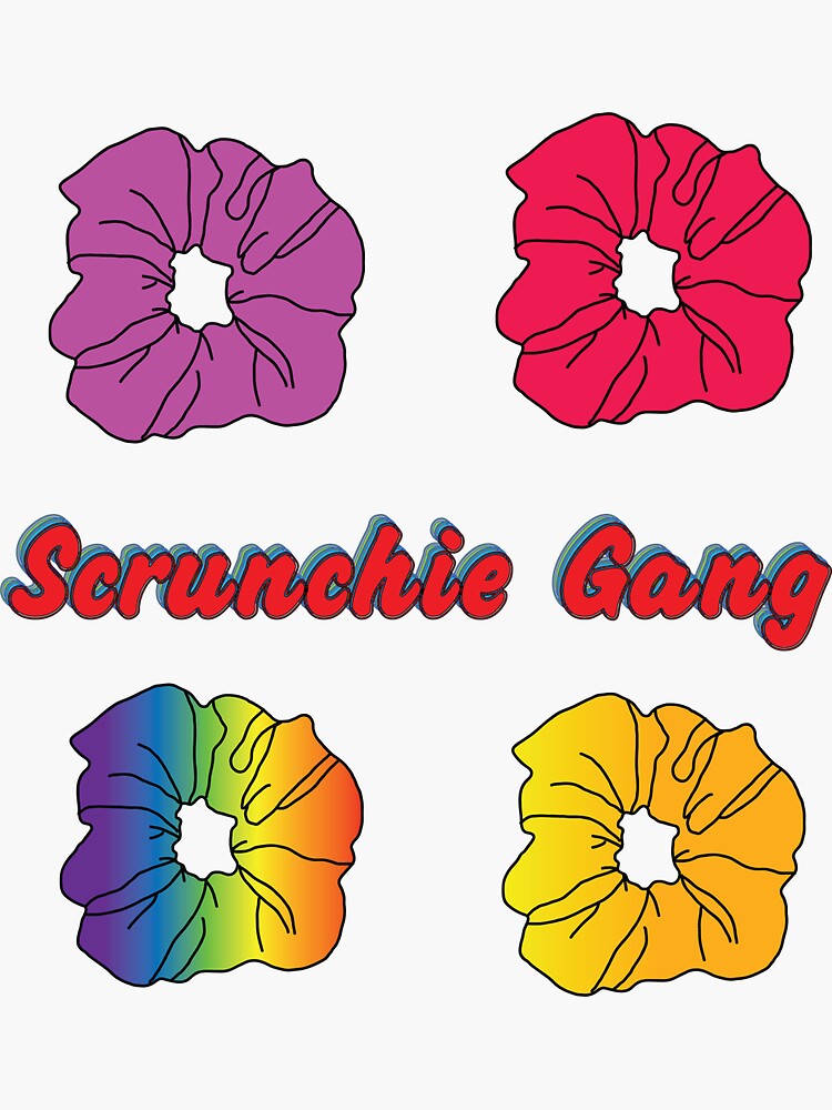 "Scrunchie Gang Sticker Pack" Sticker for Sale by lifespeak | Redbubble
