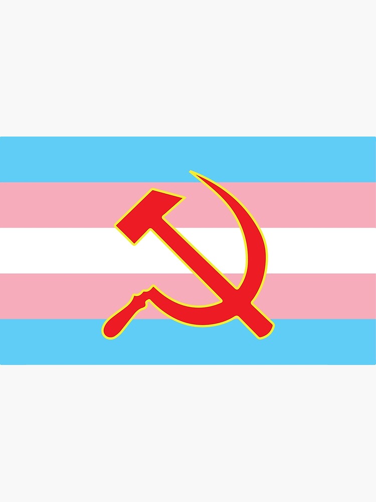 Communist Trans Flag v2 Premium Matte Vertical Poster sold by Crimson ...