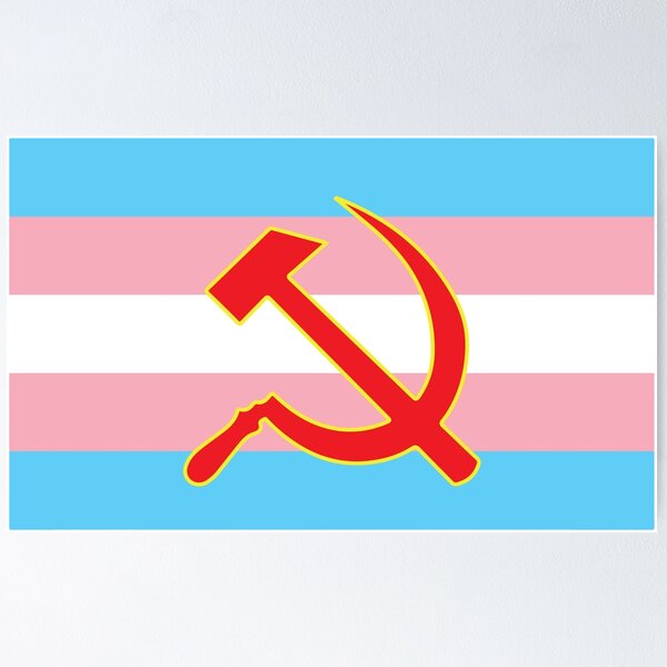 "Communist Trans Flag v2" Poster for Sale by YoungPioneer | Redbubble