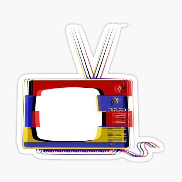"Retro tv " Sticker for Sale by Daledoomevans | Redbubble