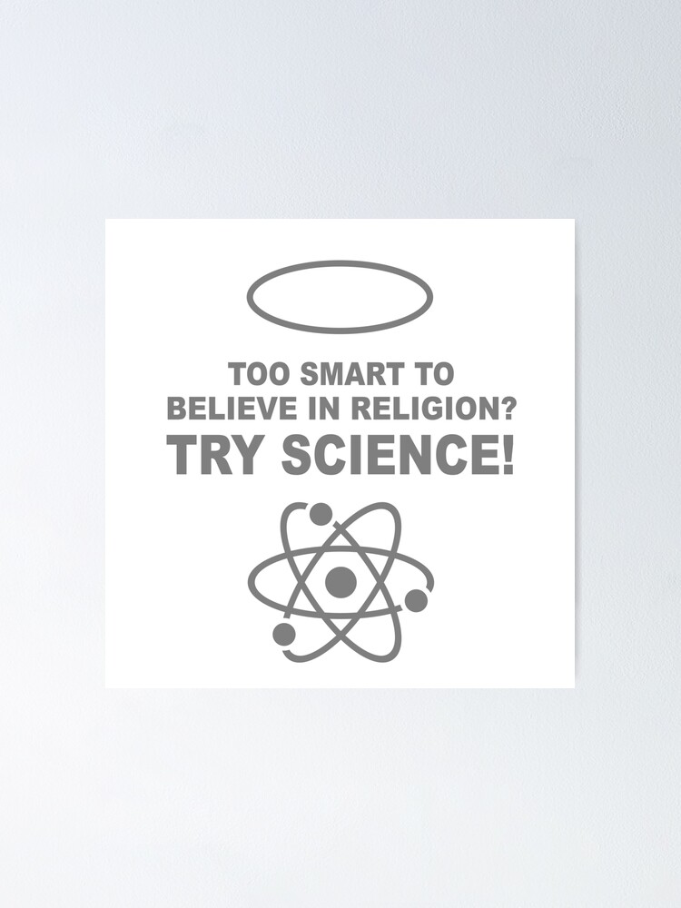 "Science Vs Religion - MONO BLK (TRANS) - ENG - v2" Poster for Sale by ...