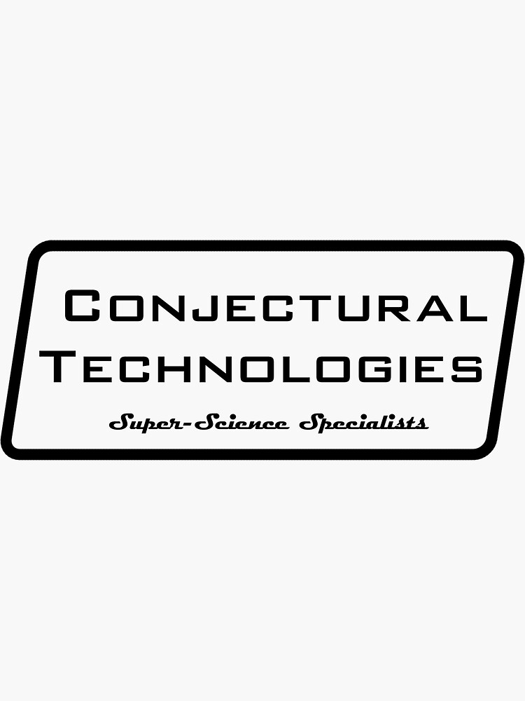 "Conjectural Technologies (black)" Sticker by rcrowe | Redbubble