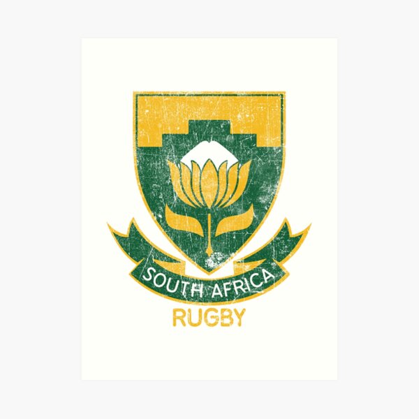 "SA Rugby - Vintage Protea logo" Art Print by ZA-ffer | Redbubble