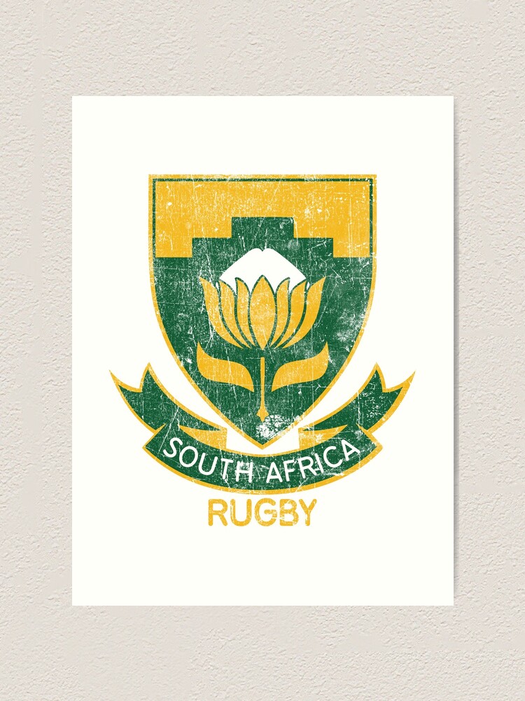 "SA Rugby - Vintage Protea logo" Art Print by ZA-ffer | Redbubble