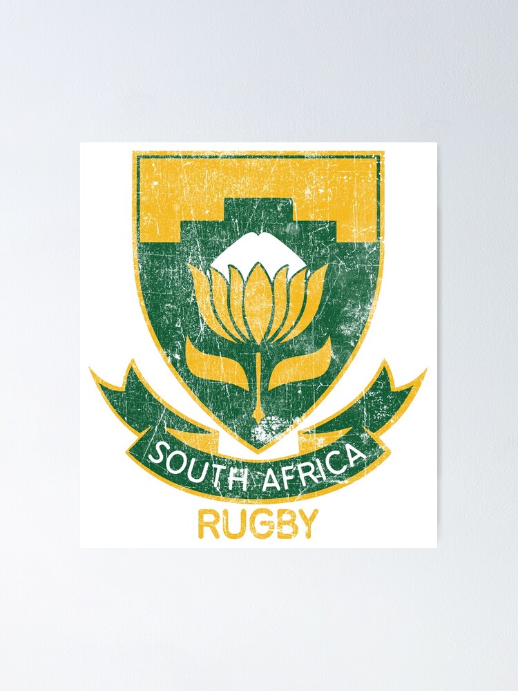 "SA Rugby - Vintage Protea logo" Poster by ZA-ffer | Redbubble