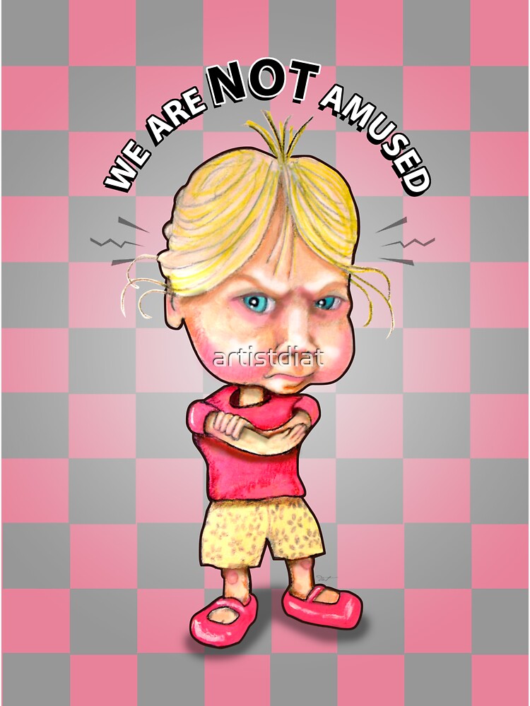 "Not Amused Girl" Sticker by artistdiat | Redbubble
