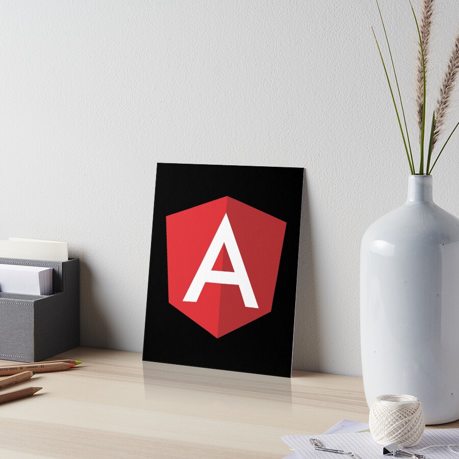 "Angular 2+ Official Logo (Black)" Art Board Print by hellkni9ht ...