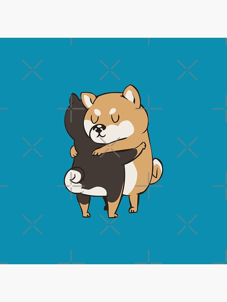 " Shiba Inu Hugs" Poster by Huebucket | Redbubble