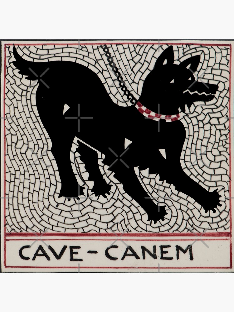 "Cave canem" Sticker for Sale by Mythos57 | Redbubble