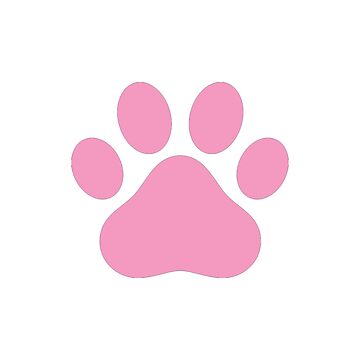 "pink paw print" Sticker for Sale by yungpisces | Redbubble