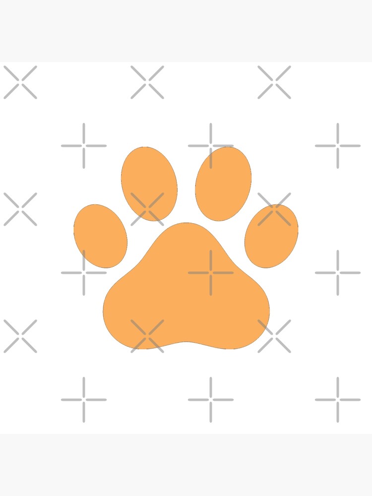 "orange paw print" Poster for Sale by yungpisces | Redbubble