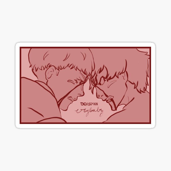 "DEVILMAN crybaby (RED)" Sticker by oyasumiri | Redbubble